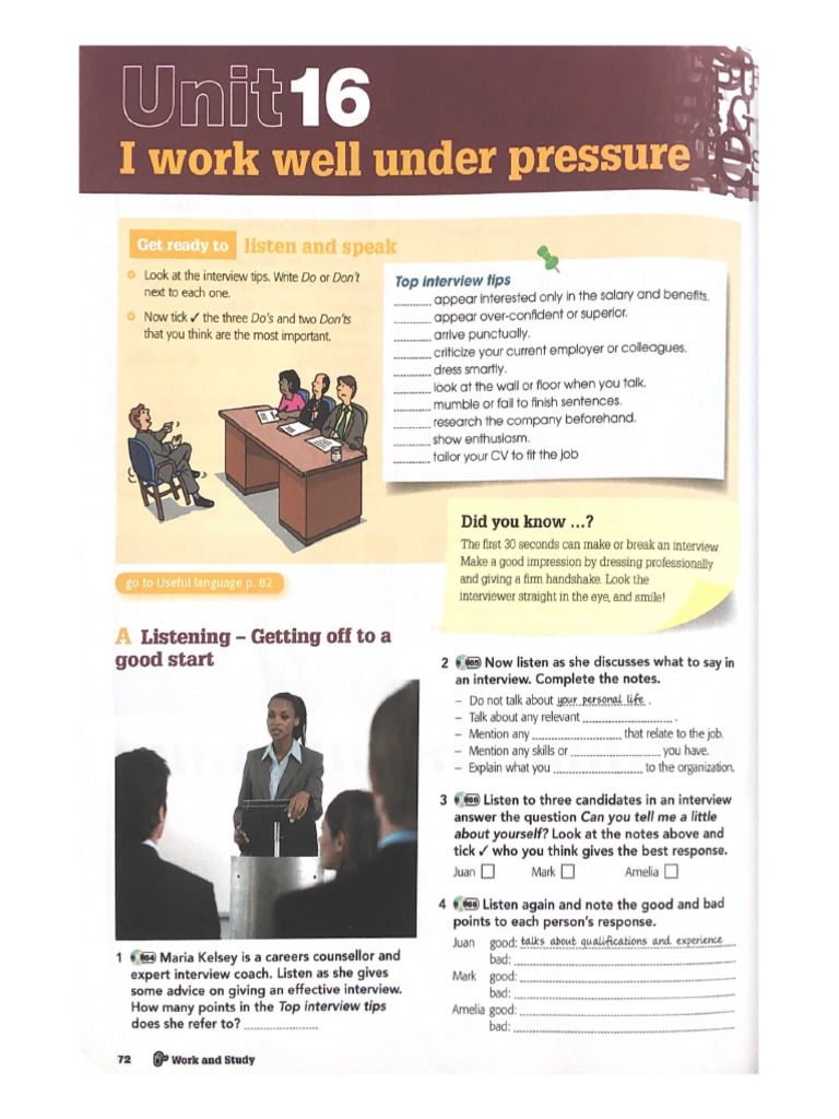 I Work Well Under Pressure | PDF