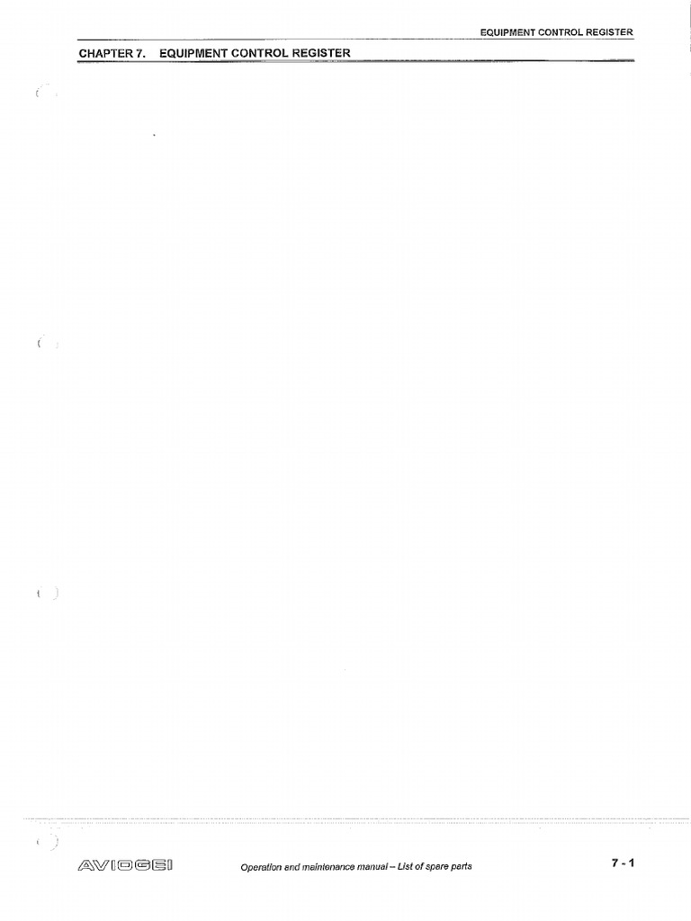 CHAPTER 7- EQUIPMENT CONTROL REGISTER | PDF