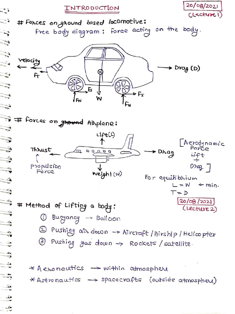 Lecture Notes - Elements of Aerospace Engineering | PDF