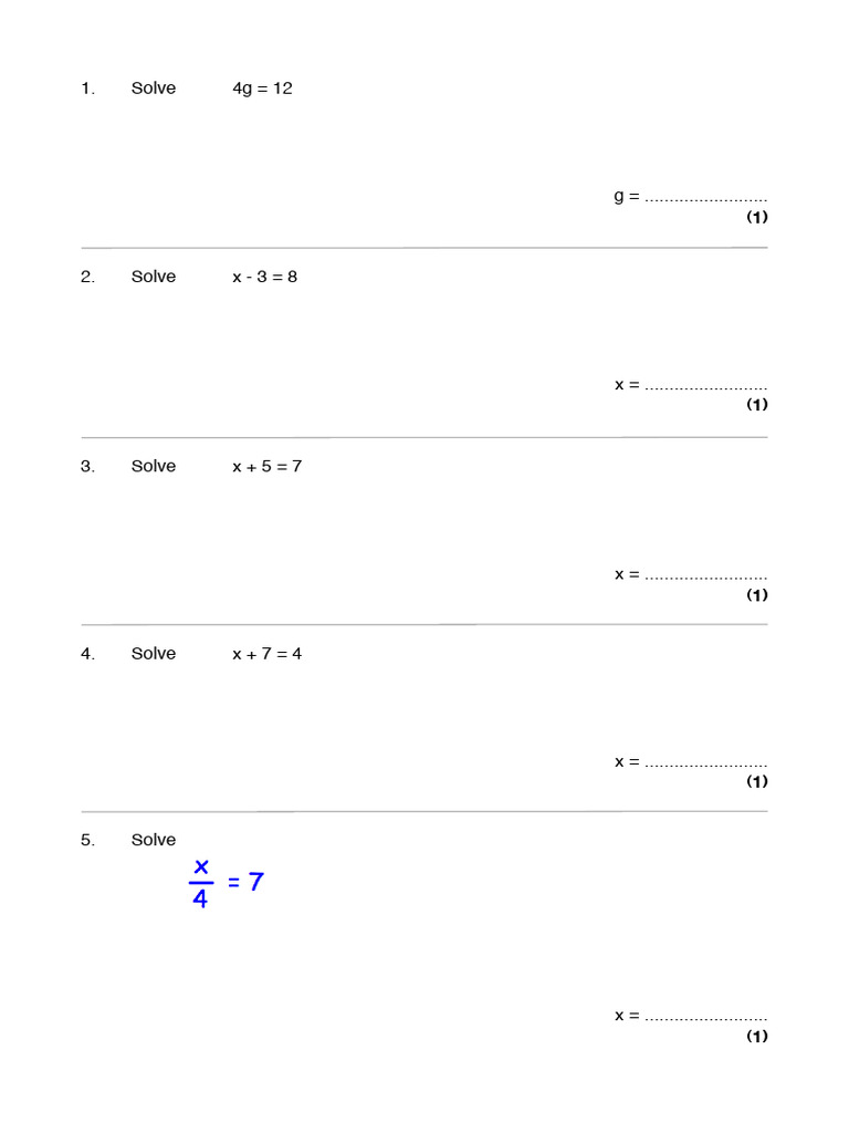 Solving Equations | PDF | Equations | Mathematical Objects Solving Equations | PDF | Equations | Mathematical Objects