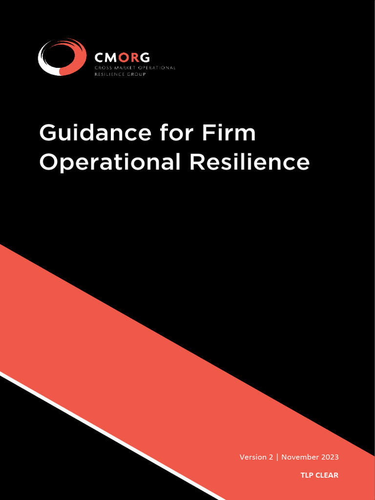 Guidance For Firm Operational Resilience - TLP Clear - CMORG | Download ...