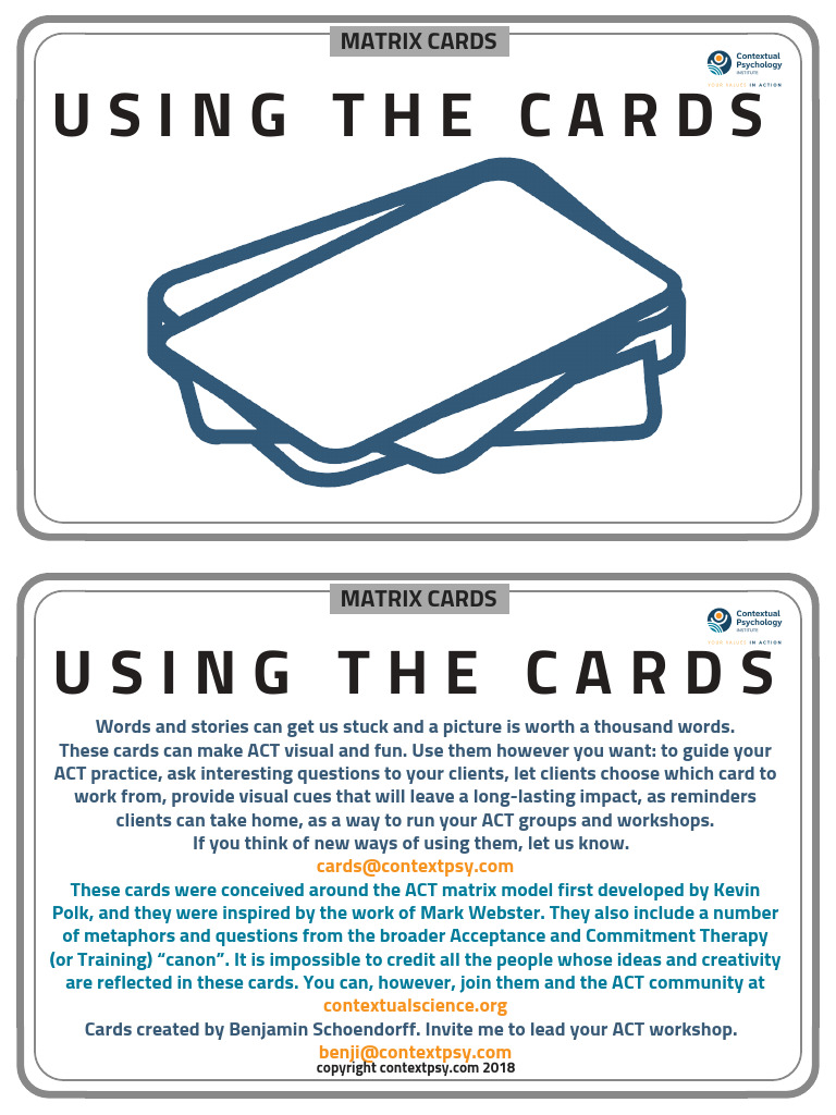 Matrix Cards Sin Traducir | PDF | Thought | Feeling