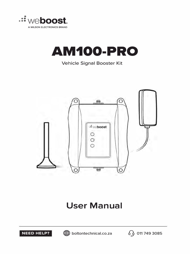 WeBoost AM100 Pro Drive Installation Manual | PDF | Electrical Engineering | Electronics