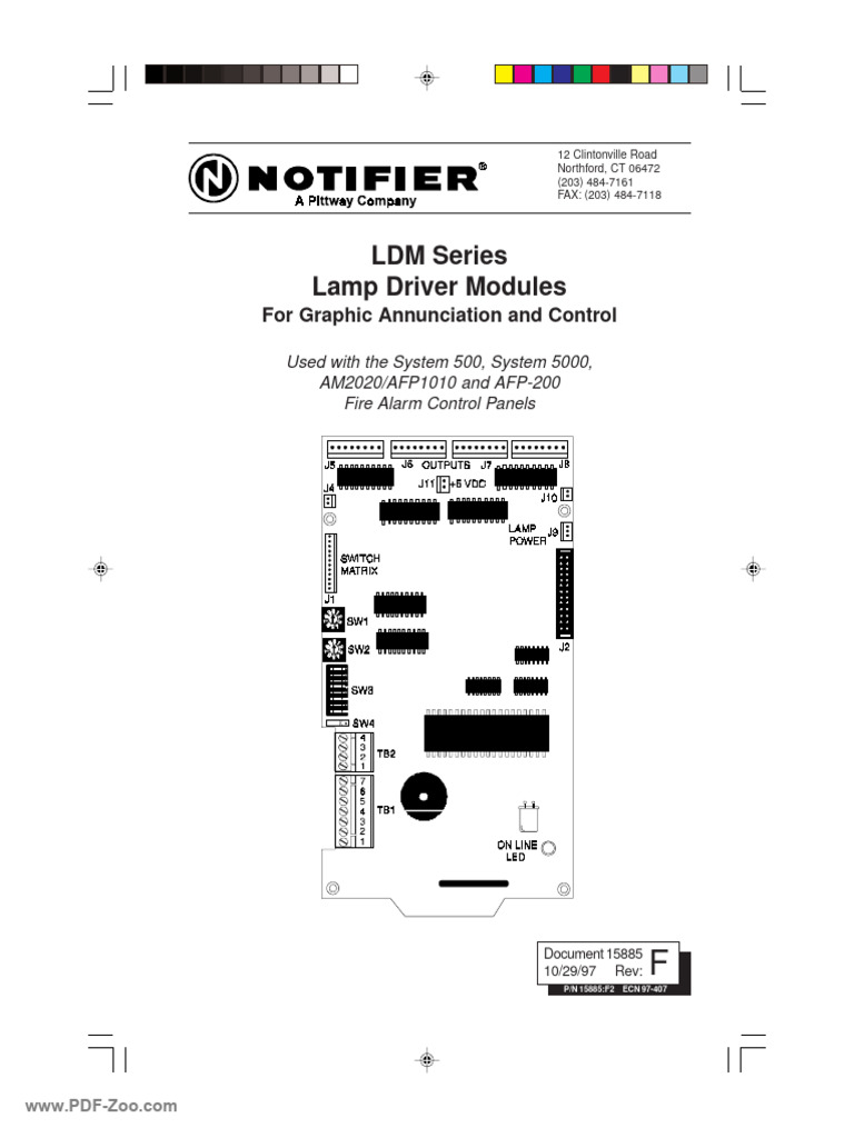 Notifier LDM Series Lamp Driver Modules | PDF | Electrical Engineering | Electrical Wiring