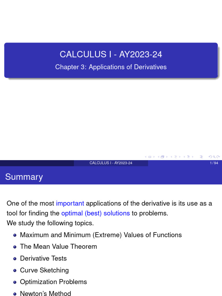 Calculus I Chapter 3 (Printed Version) | PDF | Function (Mathematics ...