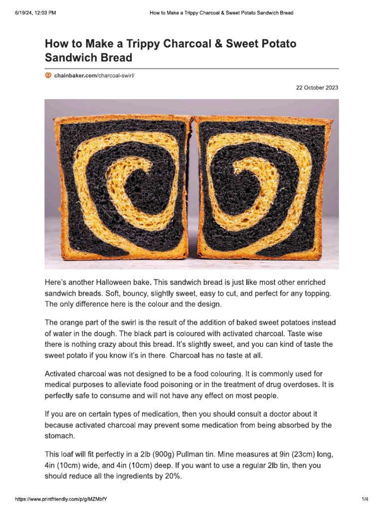 How To Make A Trippy Charcoal & Sweet Potato Sandwich Bread | PDF