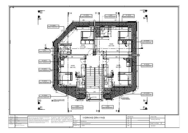 First Floor Working Drawing Plan | PDF