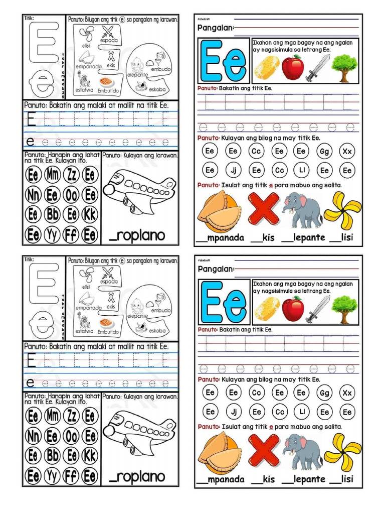 Letter E Activity by 2s | PDF