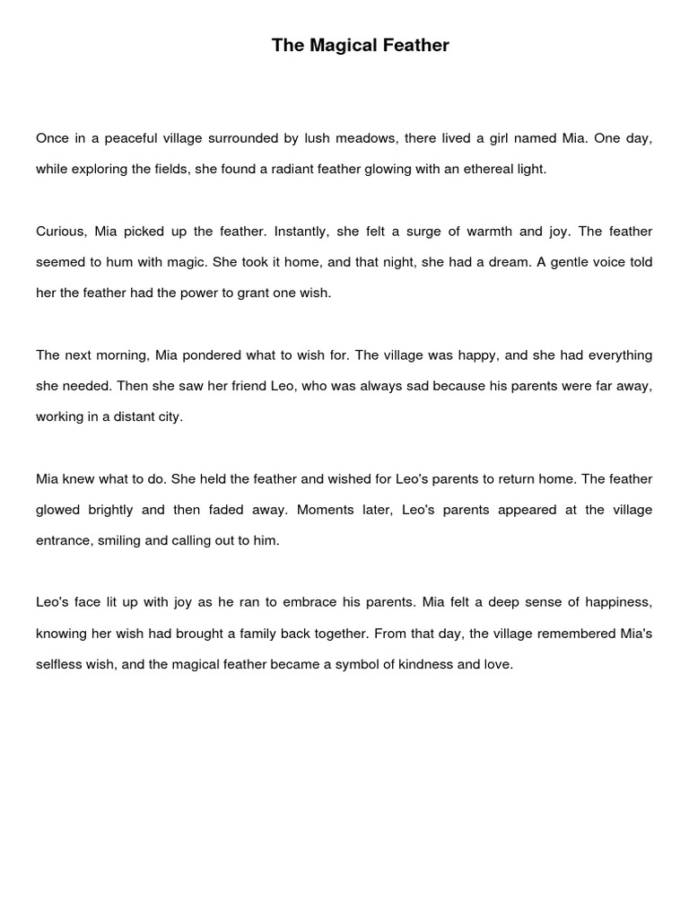 The Magical Feather Story | PDF