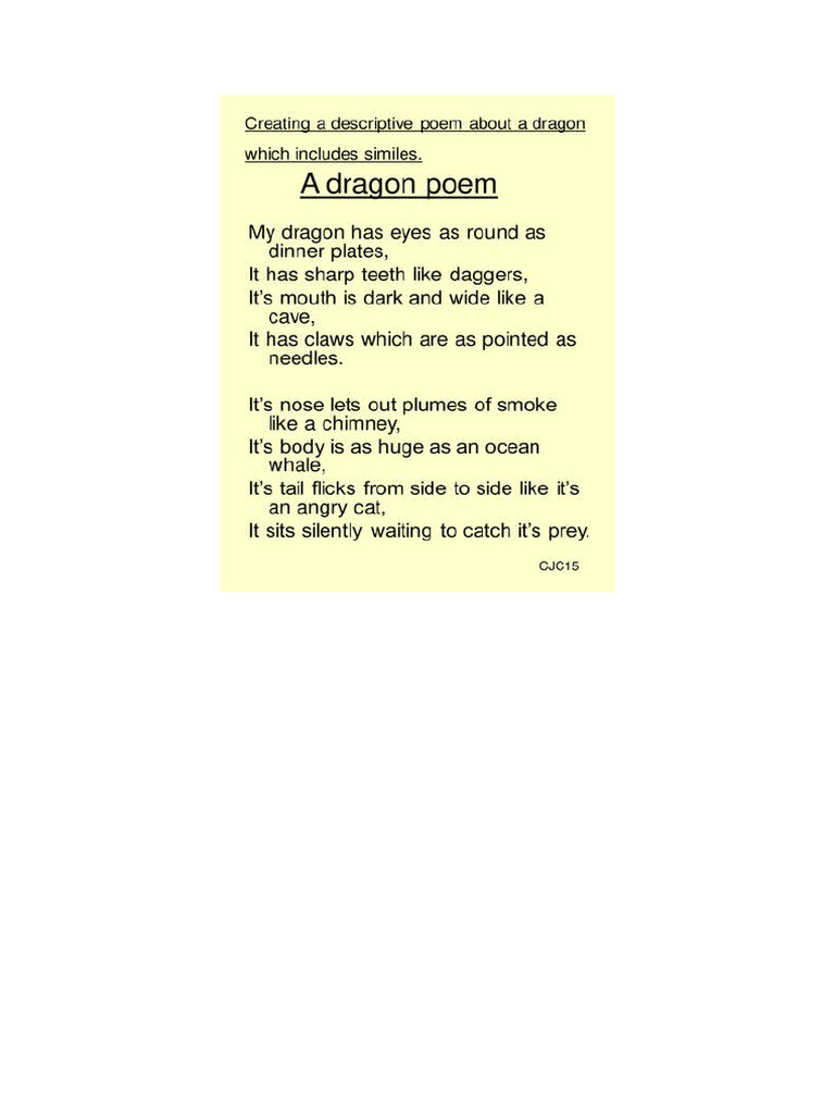 3a Simile and Metaphor Poem | PDF