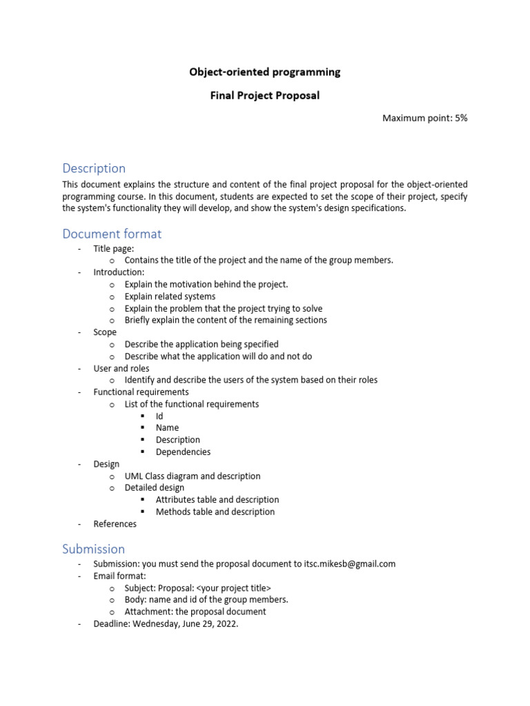 Final Project Proposal | PDF