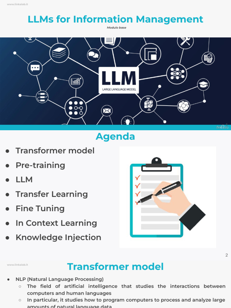 Large Language Models For Information Management - 01 - Modulo Base (MB) - 4pdf | PDF | Learning ...