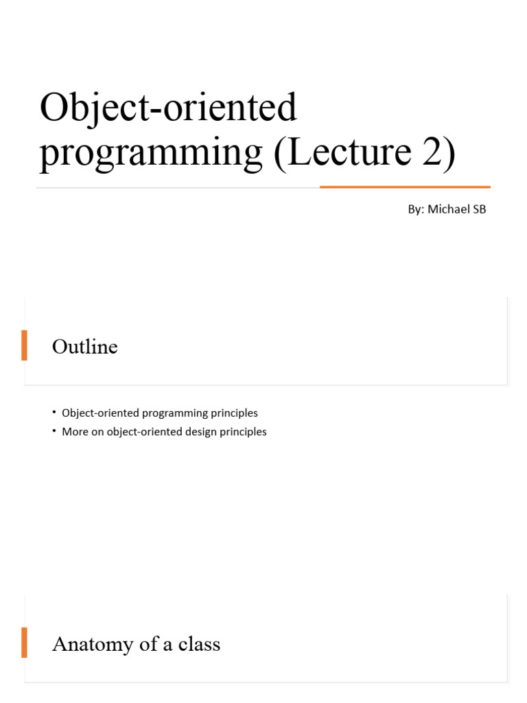 Object-Oriented Programming (Lecture 2) | PDF | Inheritance (Object Oriented Programming ...