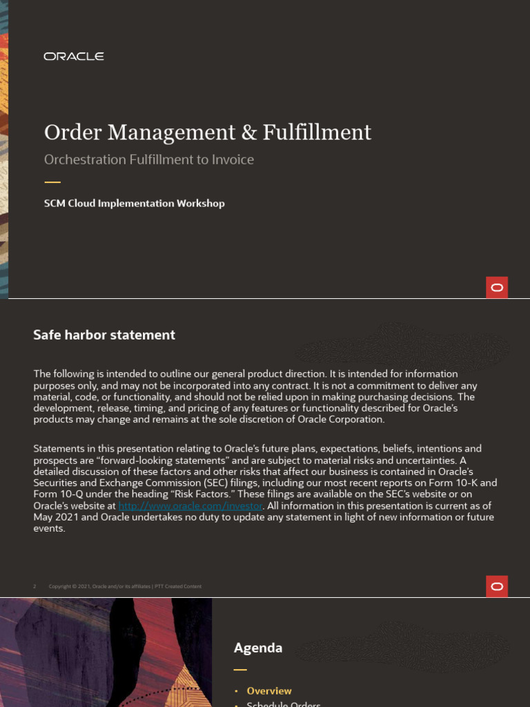 02 Orchestration Fulfillment To Invoice Download Free Pdf Supply Chain Oracle Corporation