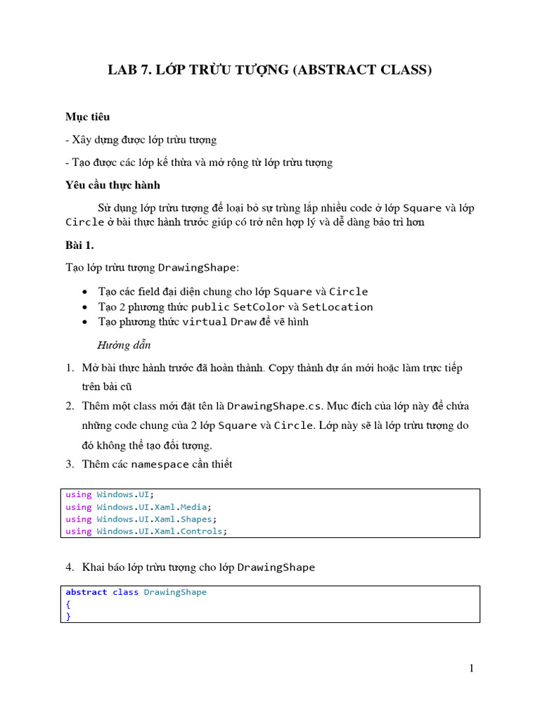 Lab 09. Abstract Classes | PDF