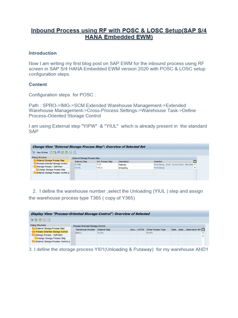INB Using RF With POSC & LOSC | PDF | Warehouse | Computer Science