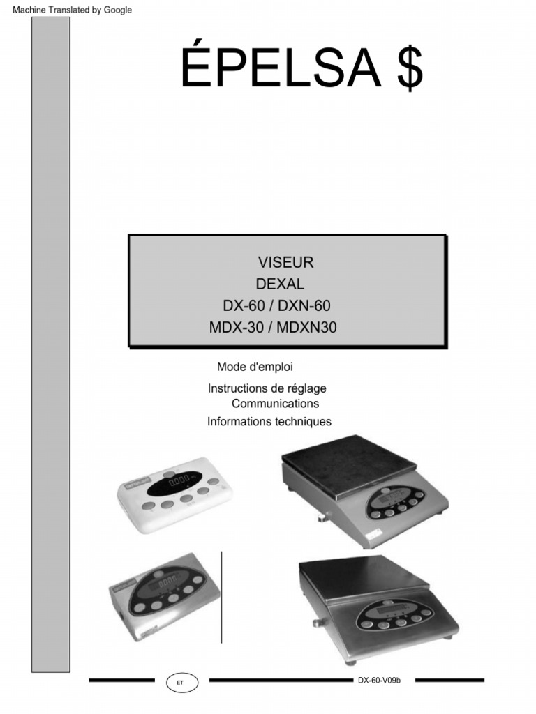 Manuel de l'indicateur DX-60 | PDF