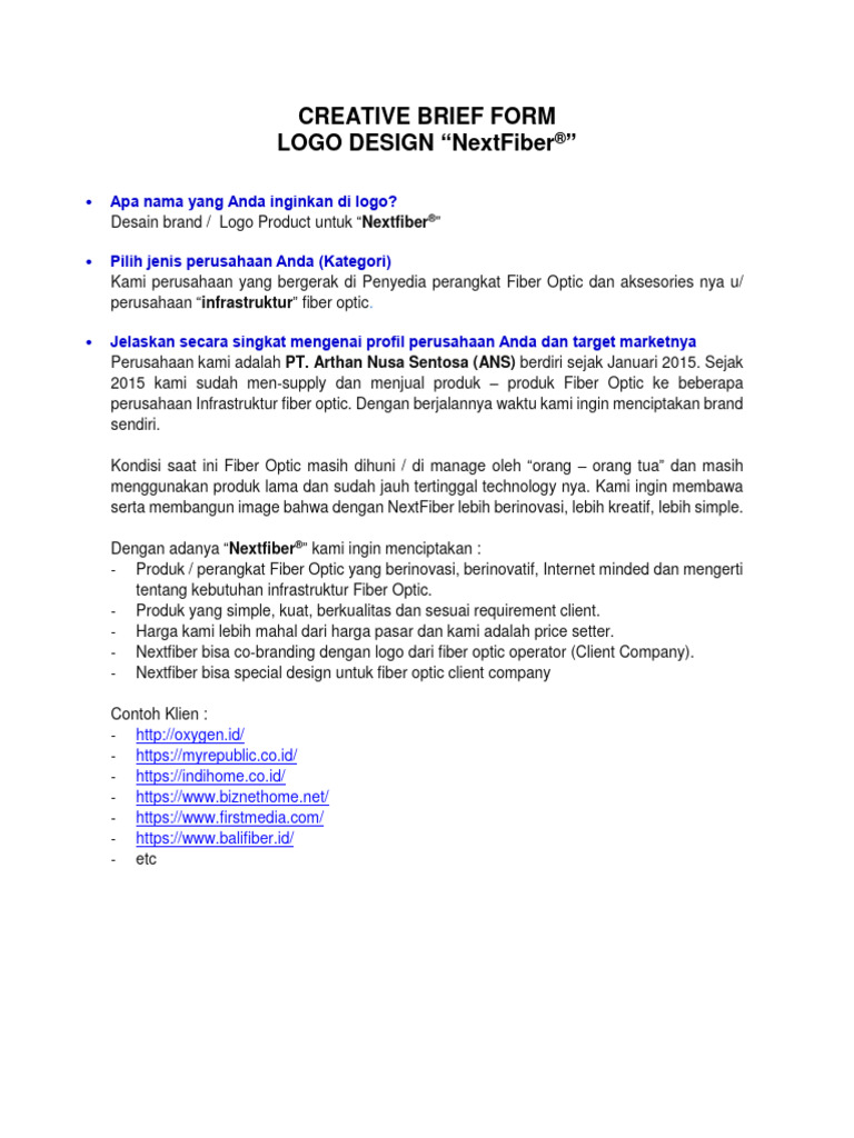 Logo Brief | PDF | Bisnis | Seni