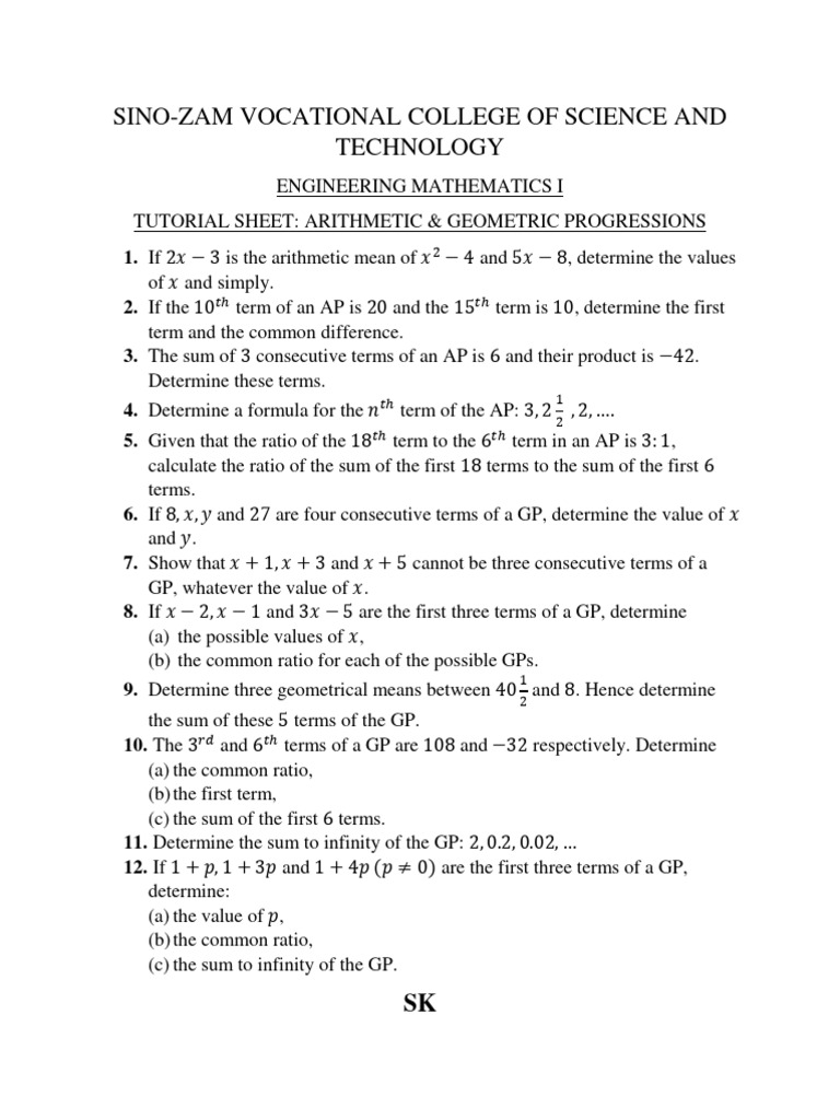 Sino-Zam Vocational College of Science and Technology: 1. If 2. If The ...