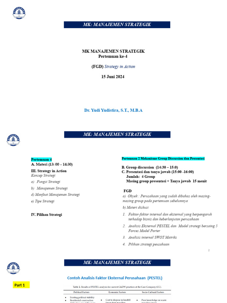 Latihan SWOT Matriks | PDF