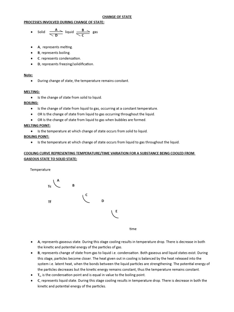 14.change of State - Pure | PDF | Latent Heat | Gases
