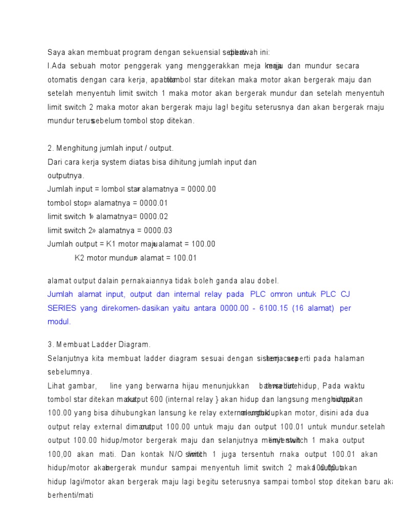 Contoh Ladder PLC Omron | PDF