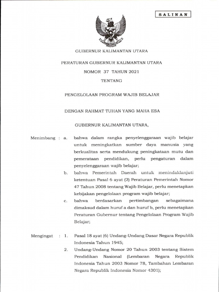 Pergub-37-2021 Salinan | PDF
