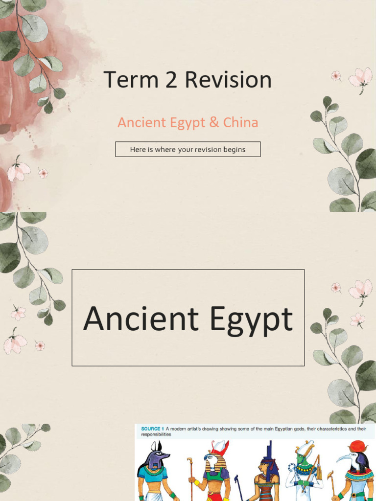 Year 7 T2 History Revision | PDF | Ancient Egypt | Ancient Egyptian ...