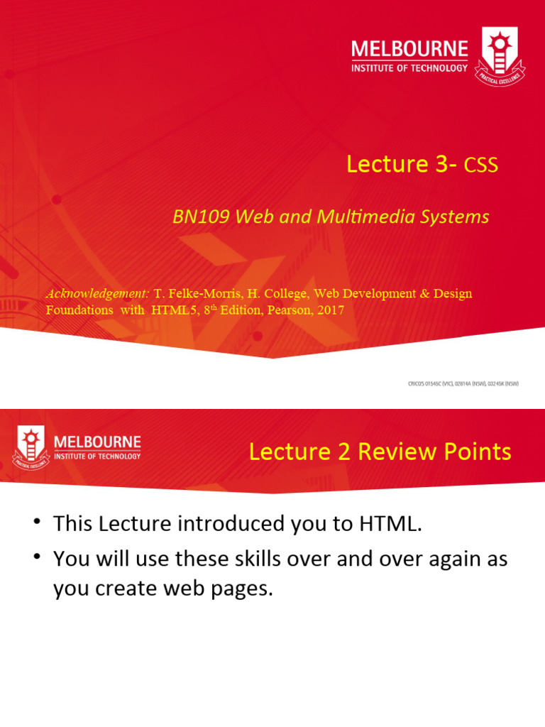 Lecture 3 - Css - Bn109 - R | PDF | World Wide Web | Internet & Web