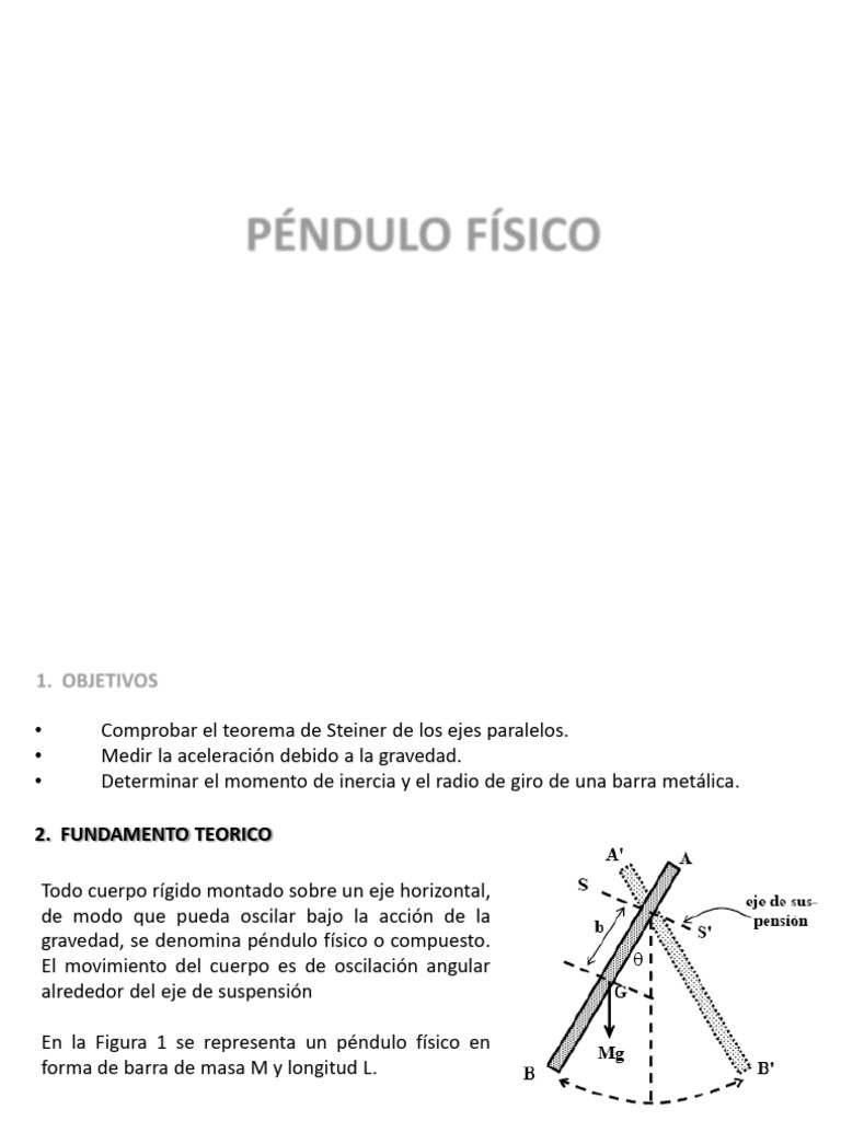 Péndulo Físico | PDF | Péndulo | Mecánica