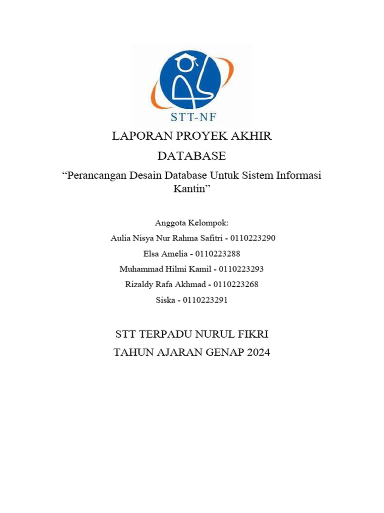 Laporan Project Database | PDF | Komputer | Teknologi & Rekayasa