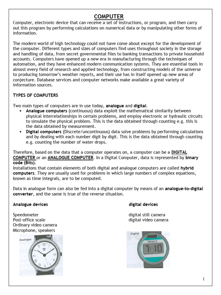 Categories of Computers | Download Free PDF | Personal Computers | Mainframe Computer