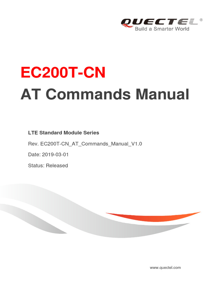 Quectel EC200T-CN AT Commands Manual V1.0 | PDF | Command Line Interface | Computing