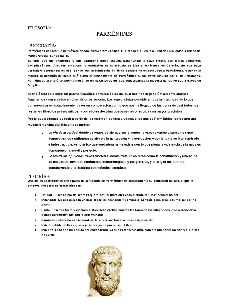 Filosofía - Parménides-2 | PDF