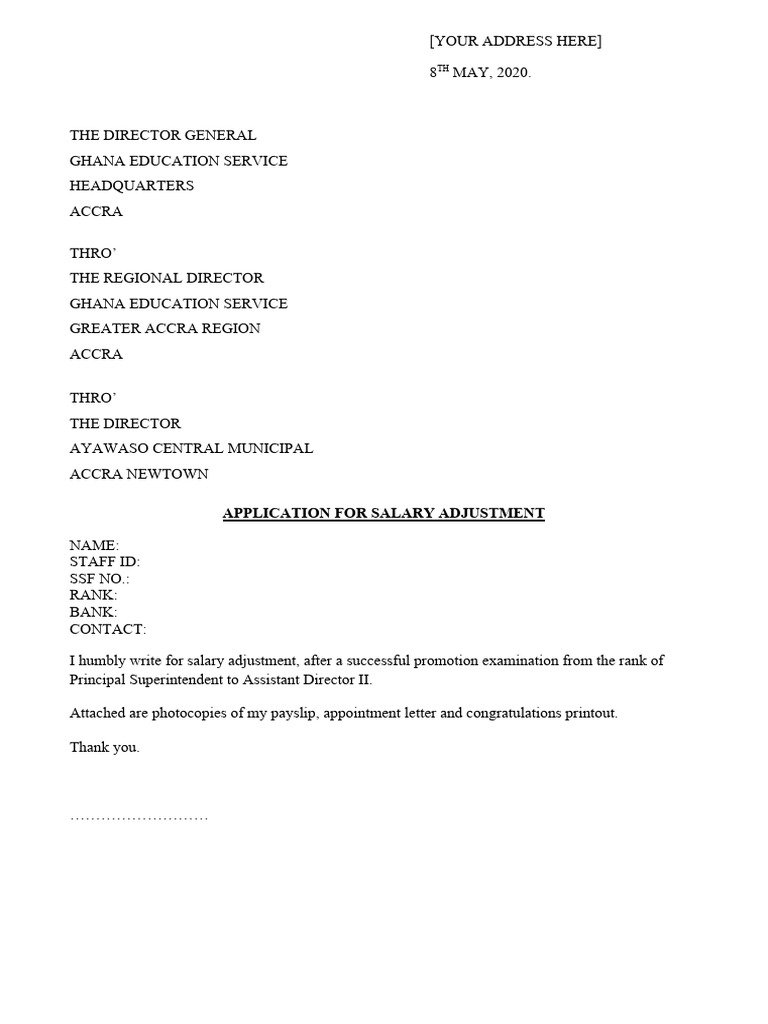 Ges Salary Adjustment Letter | PDF