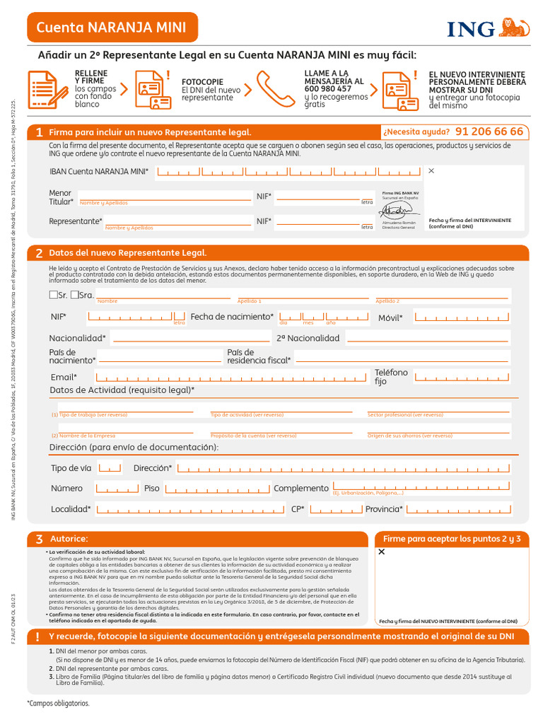 Formulario Segundo Representante Legal | PDF | Documento de identidad ...