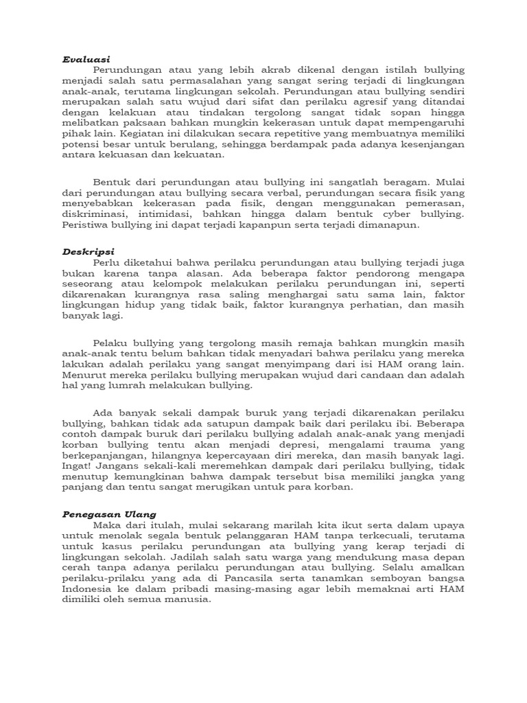 Contoh Teks Tanggapan | PDF