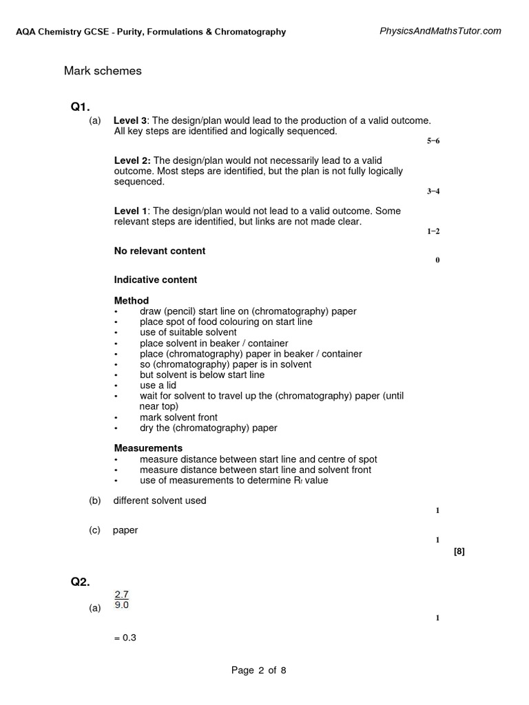8.1 Purity, Formulations & Chromatography MS | PDF | Sodium | Solvent