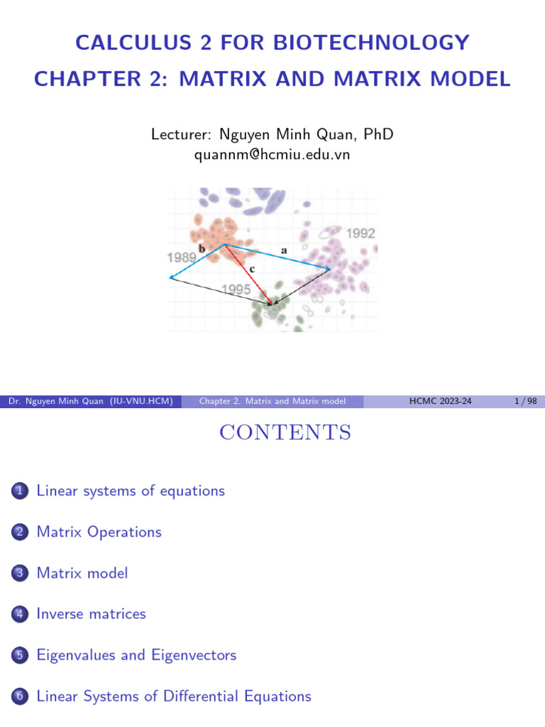 Chapter2_Handout_2023_24 | Download Free PDF | Matrix (Mathematics) | Matrix Theory
