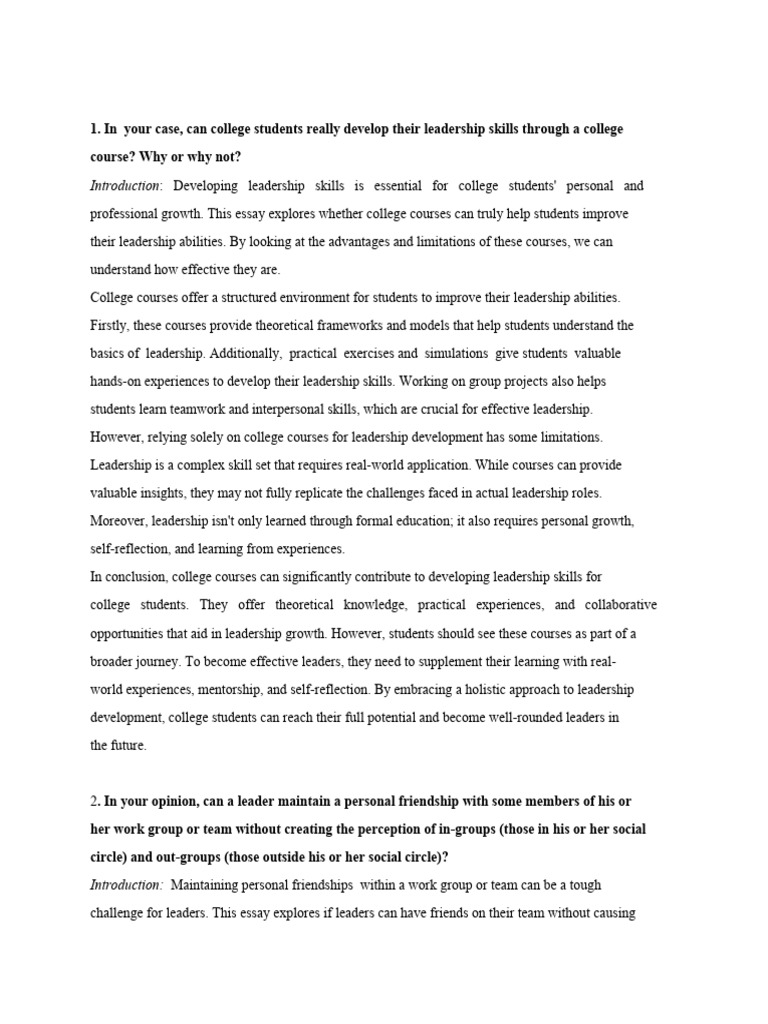 Leadership Final Exam | PDF | Leadership | Communication