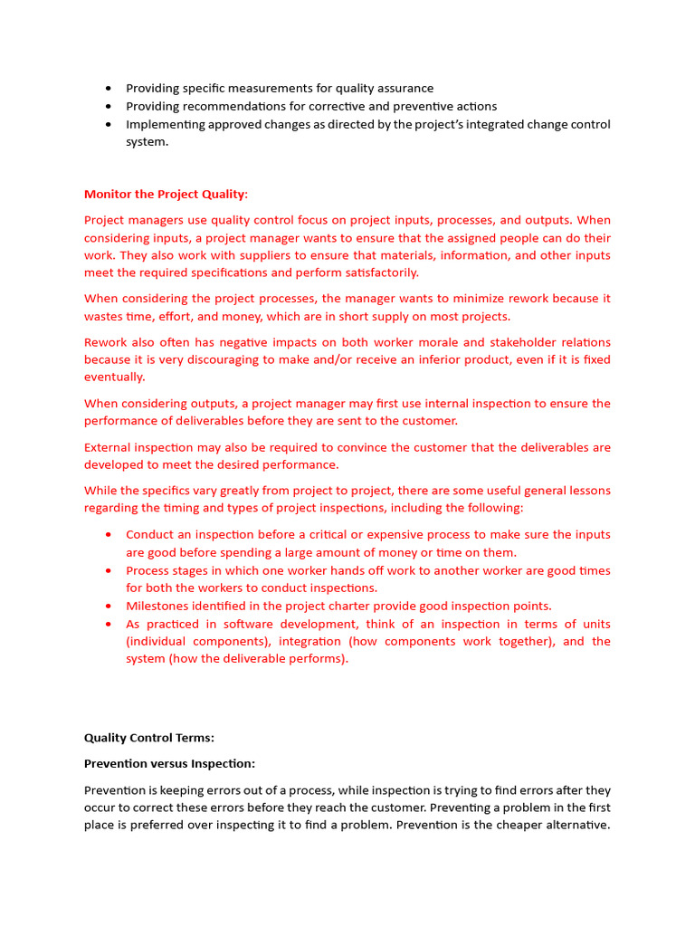 Project Management Note | PDF | Business