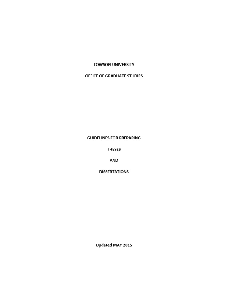 Tu Thesis Dissertation Guidelines 2018 | PDF | Thesis | Typefaces
