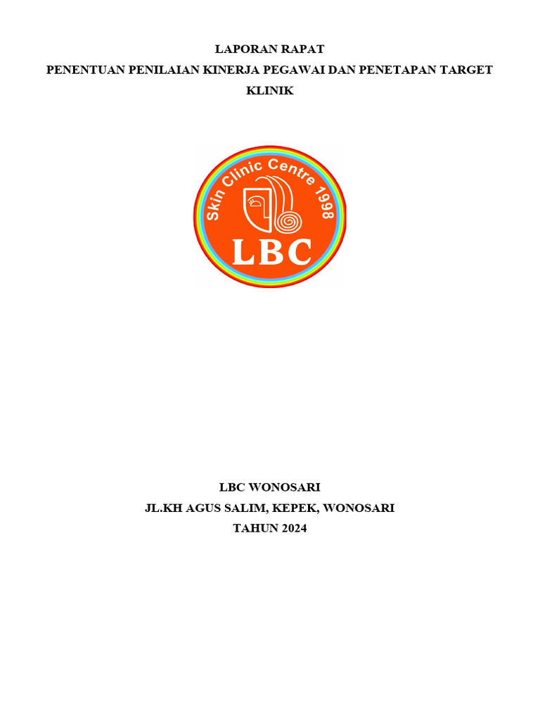 Penilaian Kinerja Pegawai Klinik LBC | PDF