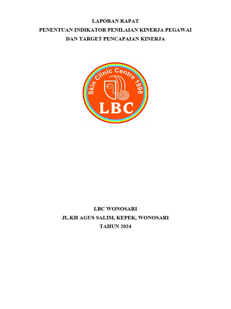 Indikator Kinerja Klinik LBC Wonosari | PDF