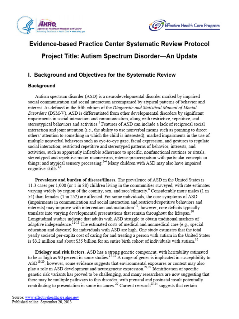 Autism Update - Research Protocol | PDF | Autism Spectrum | Mental Disorder