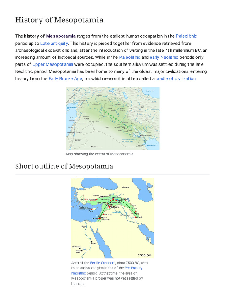 Mesopotamia: Cradle of Civilization History | PDF | Babylonia | Assyria