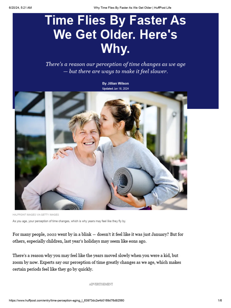 Time Perception and Aging | PDF | Time Perception | Perception