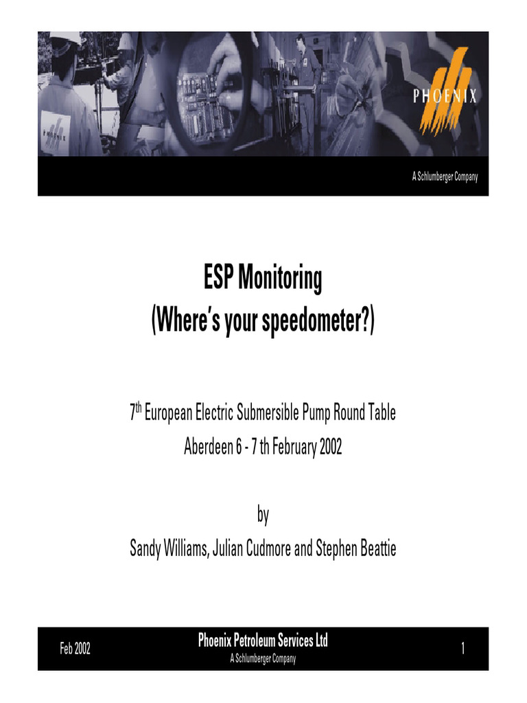 ESP Monitoring Schlumberger | PDF | Pressure