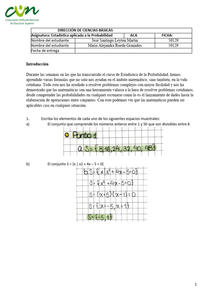 Aca Estadistica - Jose Leyton y Maria Rueda - 50129 | PDF ...