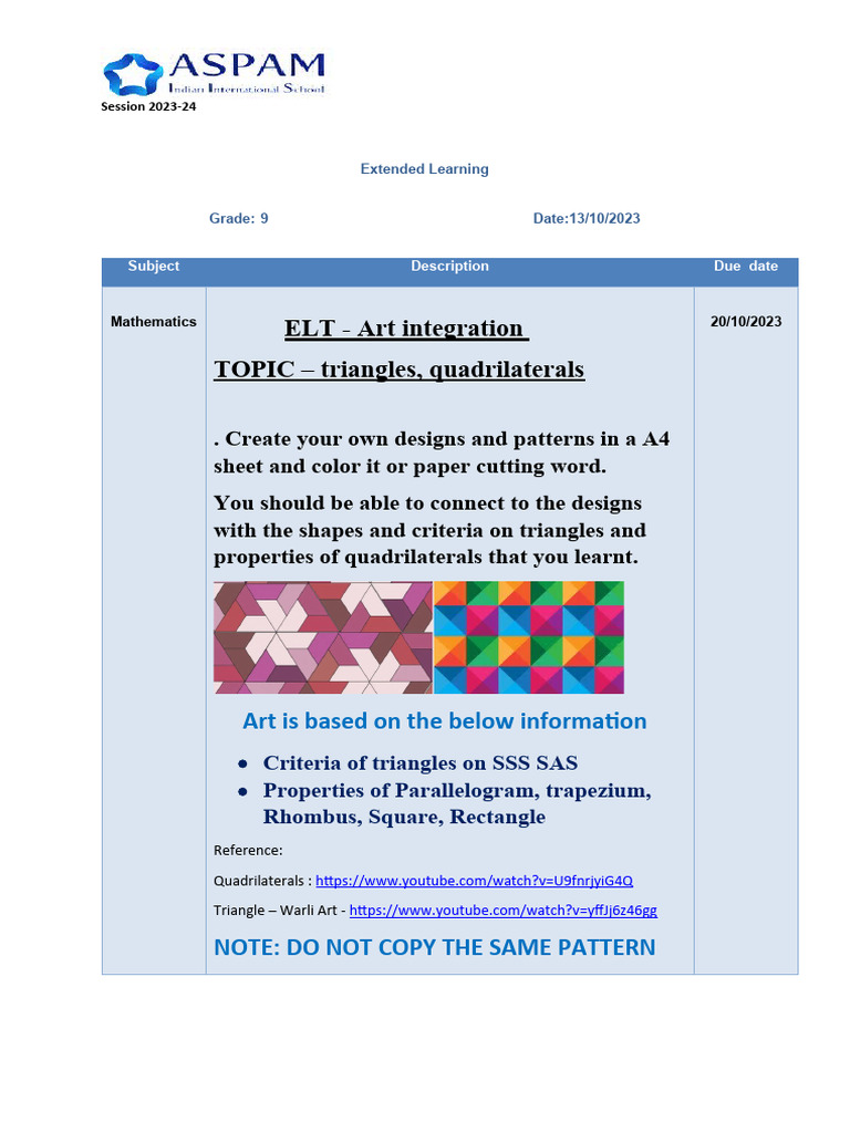 ELT - GR9 - ART INTEGRATION | PDF